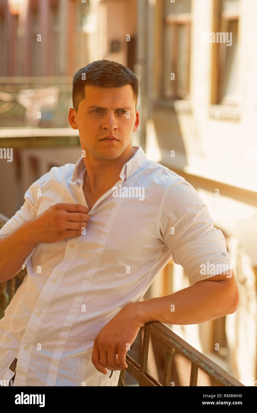 Leaning on rails hi-res stock photography and images - Alamy