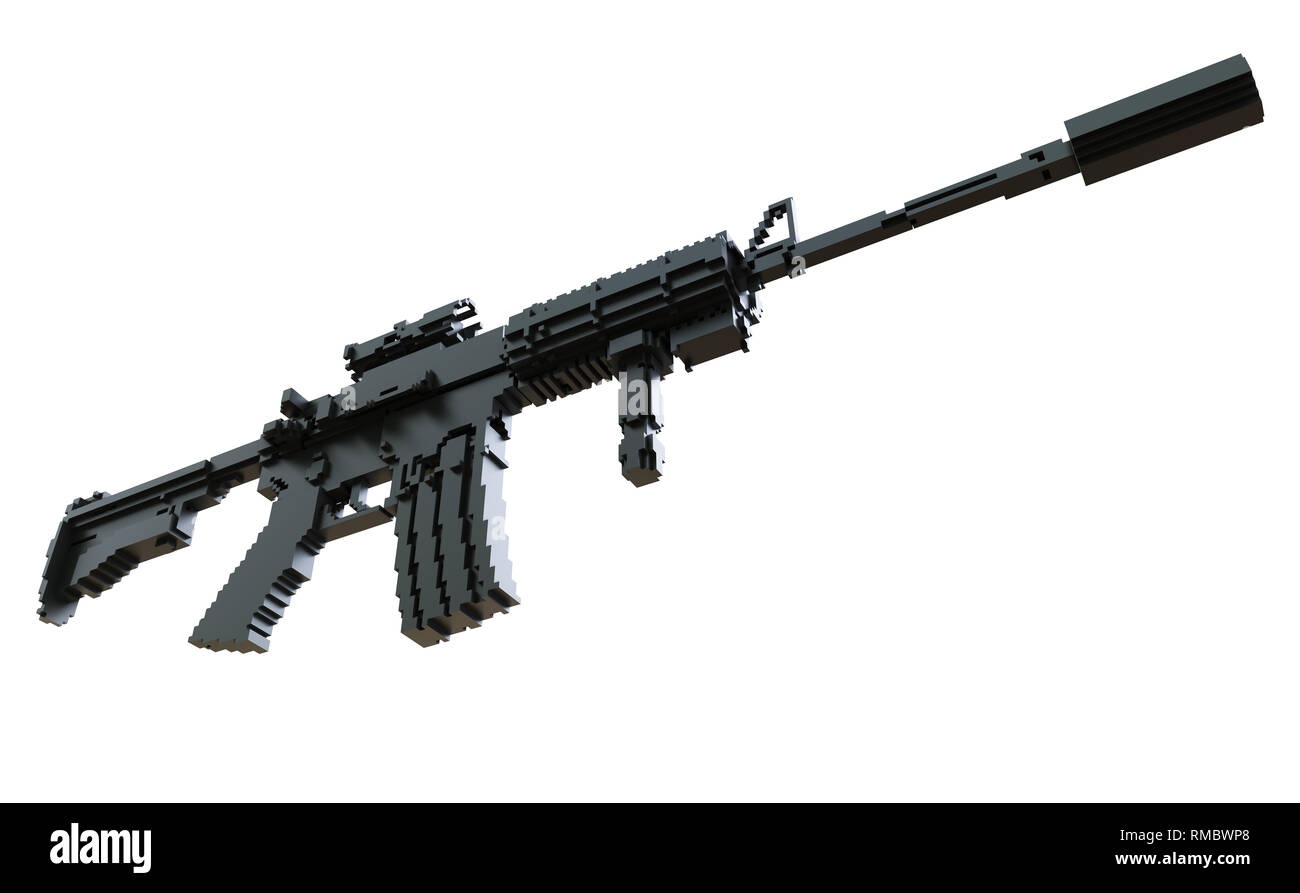 3d printed machine gun isolated Stock Photo - Alamy