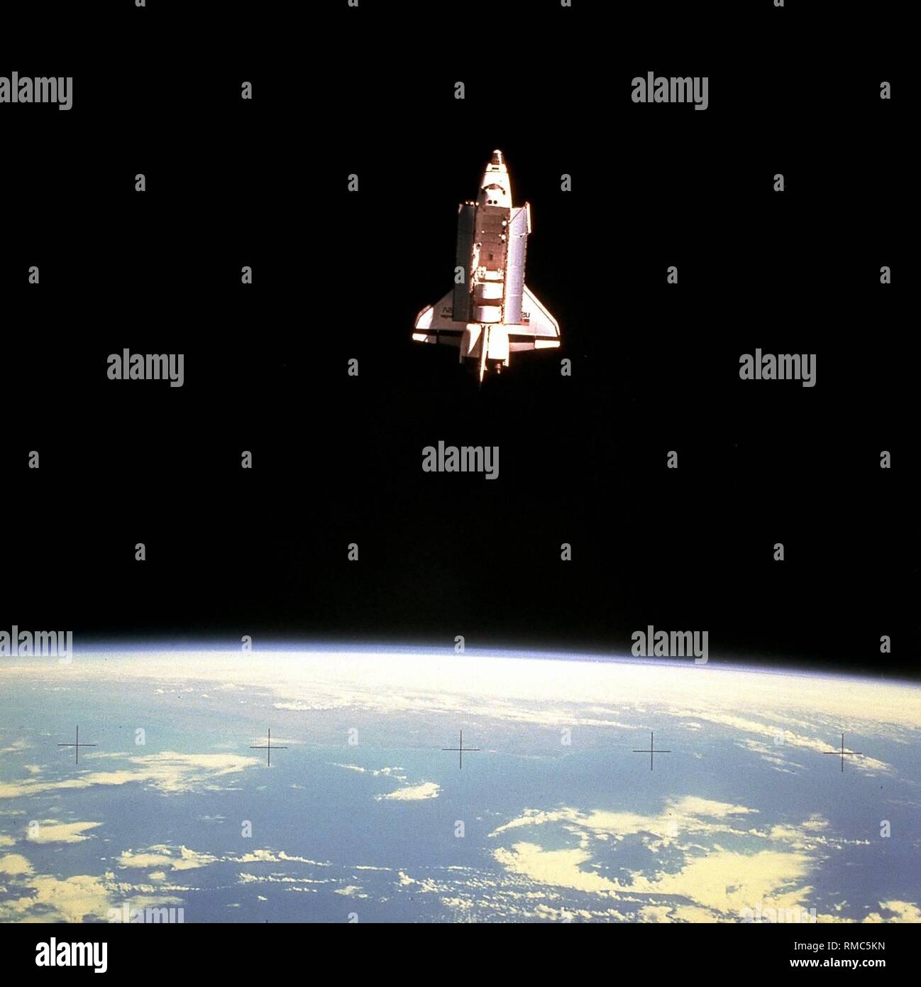 Space Shuttle Entering Earth