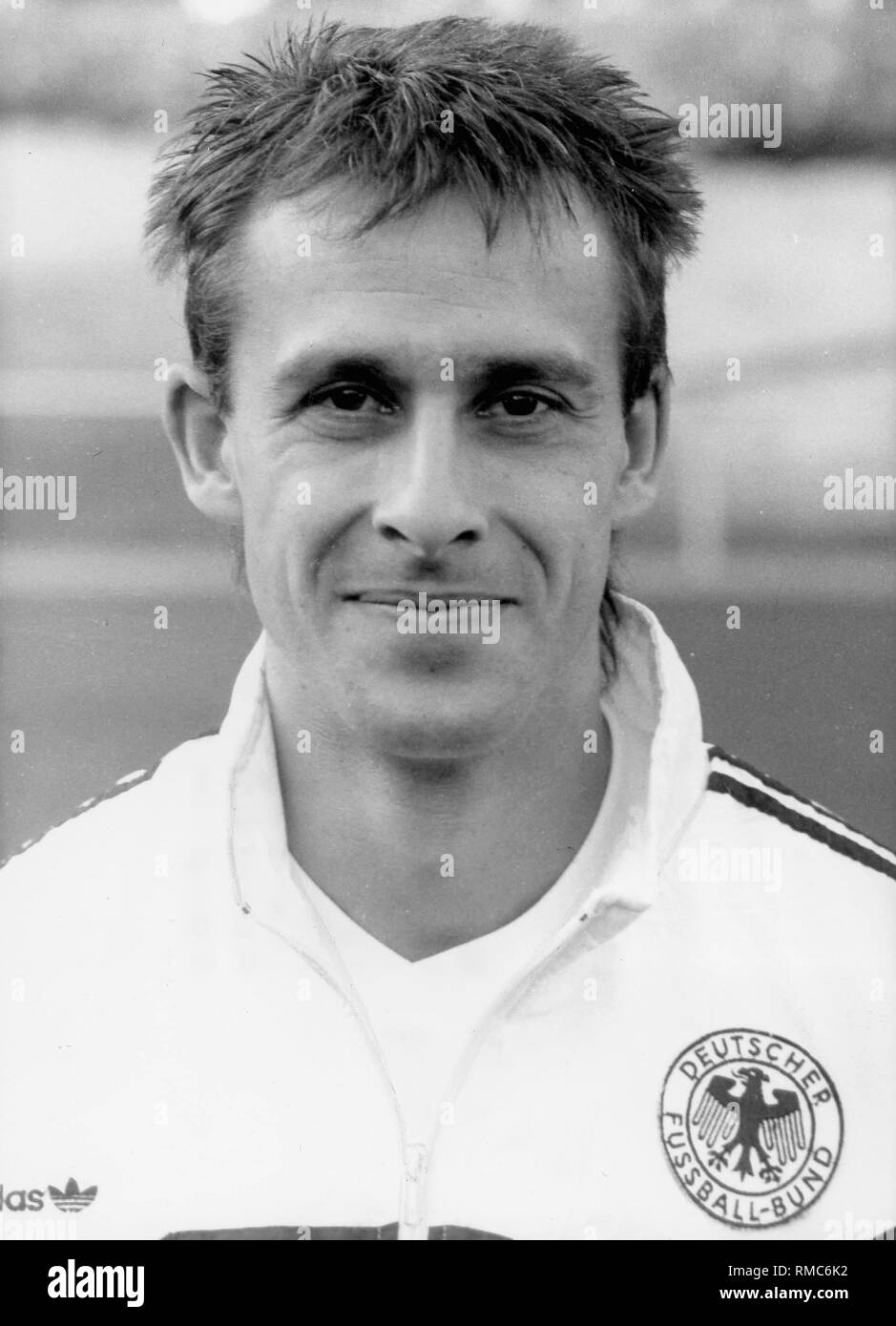 Pierre Littbarski in the jersey of the German national team Stock Photo ...