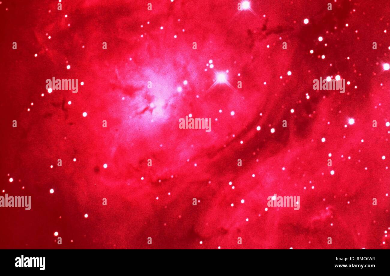 The Lagoon Nebula (M8) in the constellation of Sagittarius is an ...