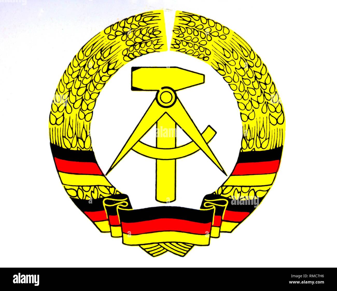 National coat of arms of the GDR Stock Photo - Alamy