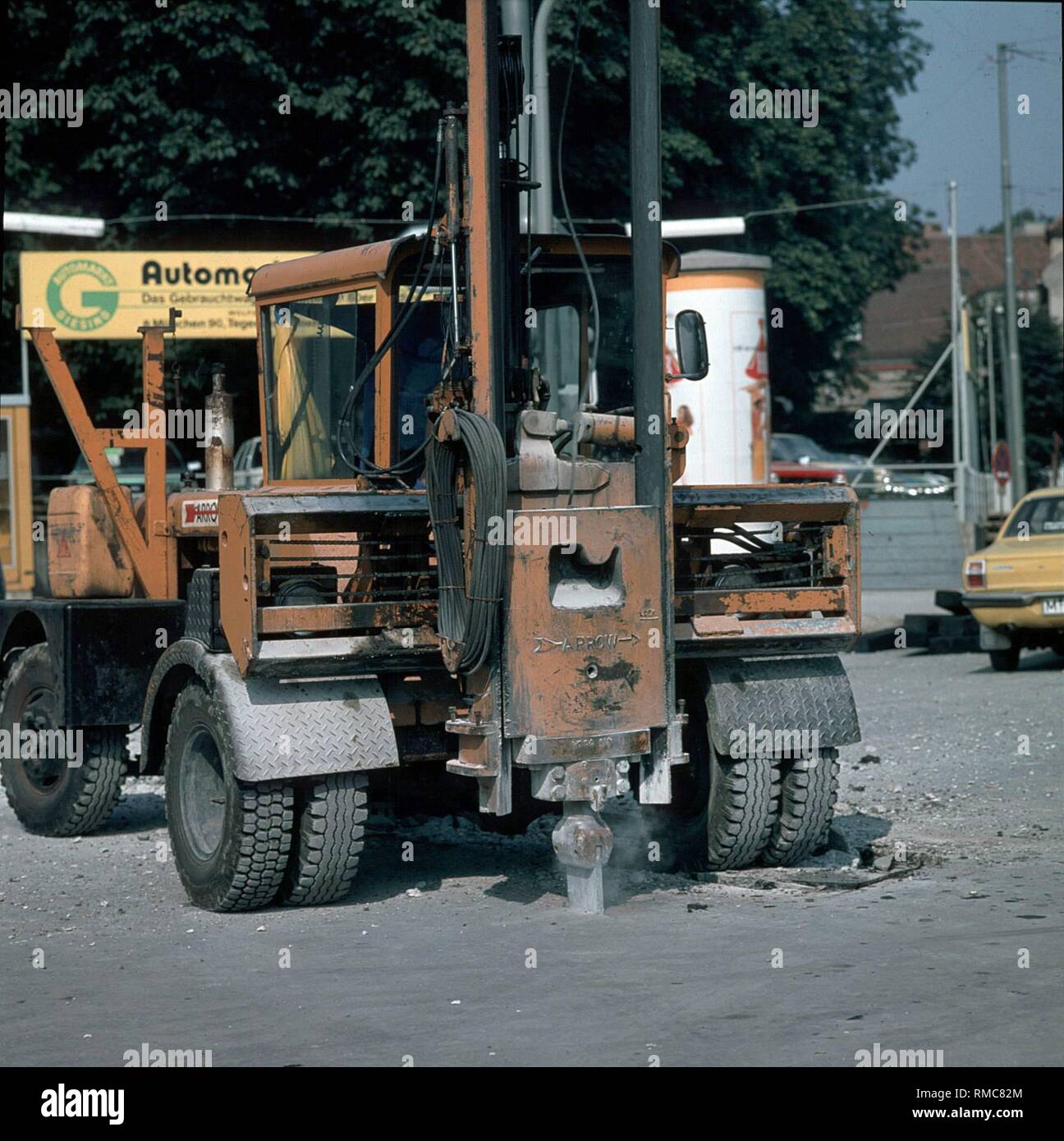 Road construction in Germany Stock Photo - Alamy