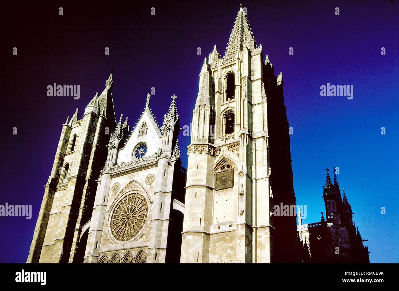 The Cathedral of Leon in northern Spain Stock Photo - Alamy