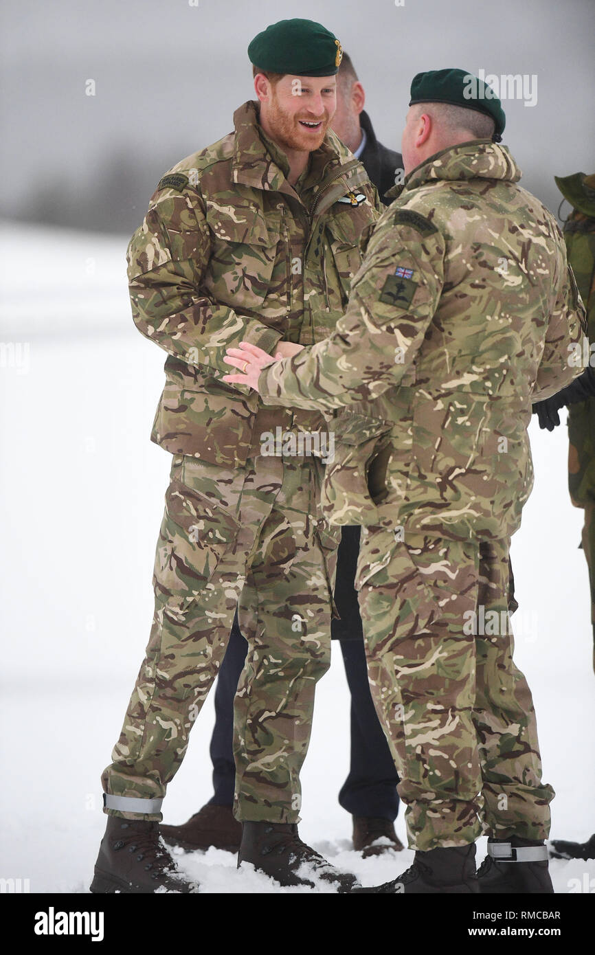The Duke of Sussex during a visit to Exercise Clockwork in Bardufoss ...