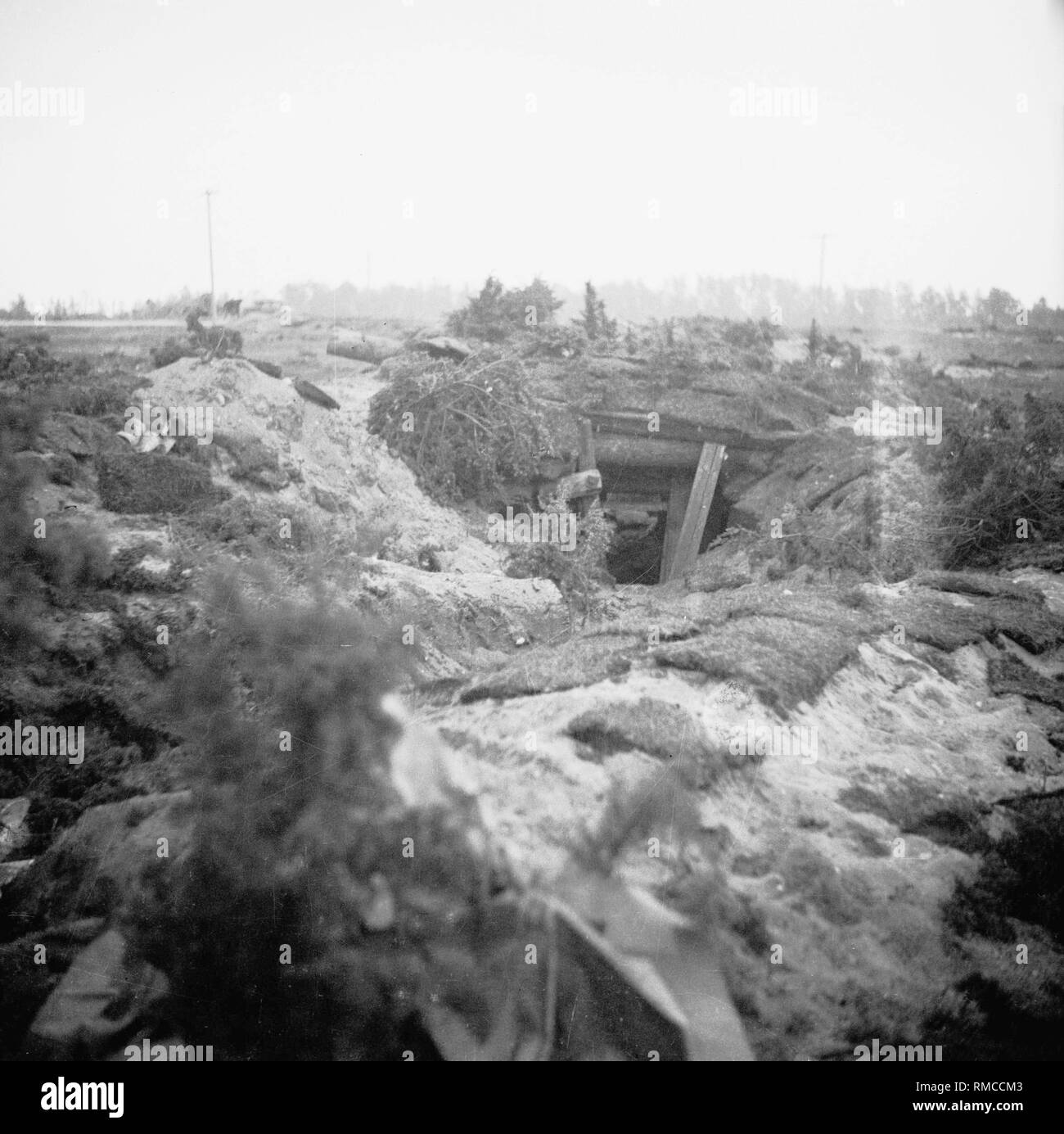 Emplacements destroyed in the fightings on the peninsula Sorve in the ...