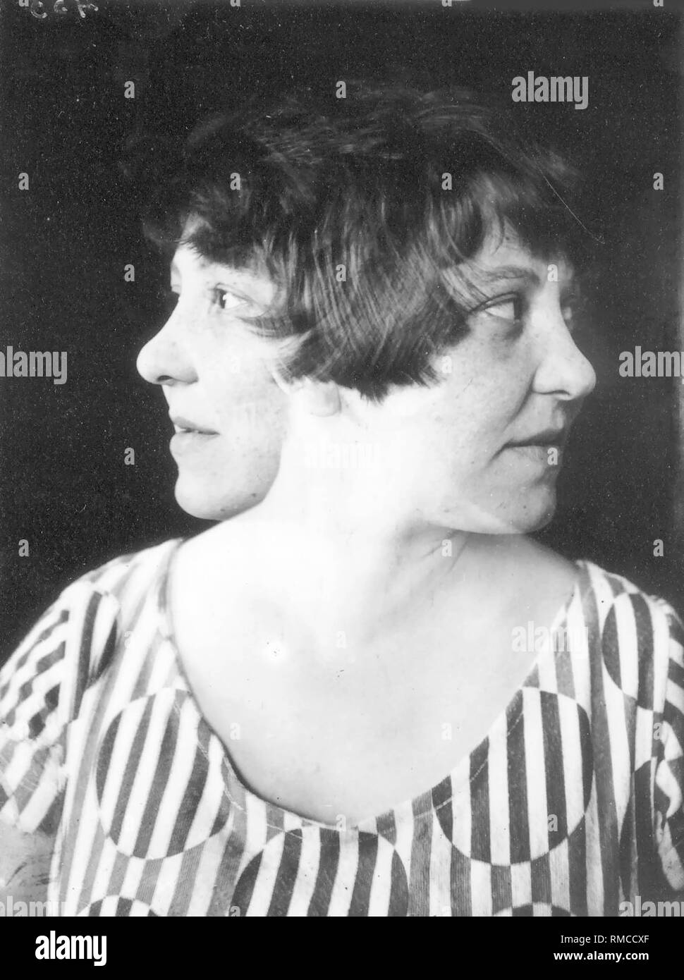 Double portrait of the artist and graphic designer Varvara Stepanova ...