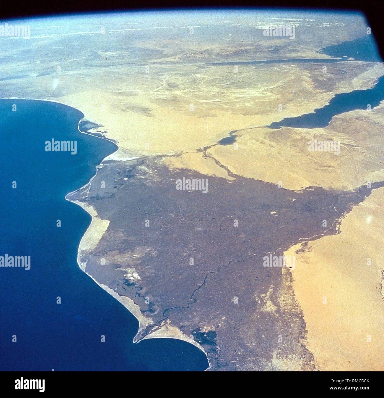 Detailed view of planet Earth showing the continent of Africa with the ...