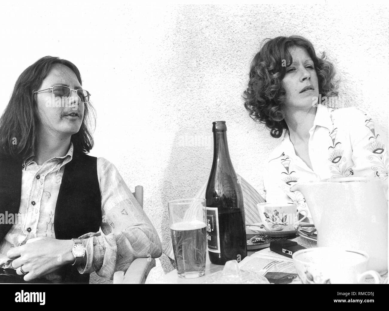 Austrian writer Peter Handke and his wife, actress Libgart Schwarz ...