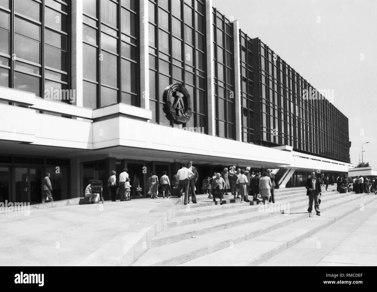 The Palace of the Republic of the GDR, built from 1973 to 1976 at Marx ...