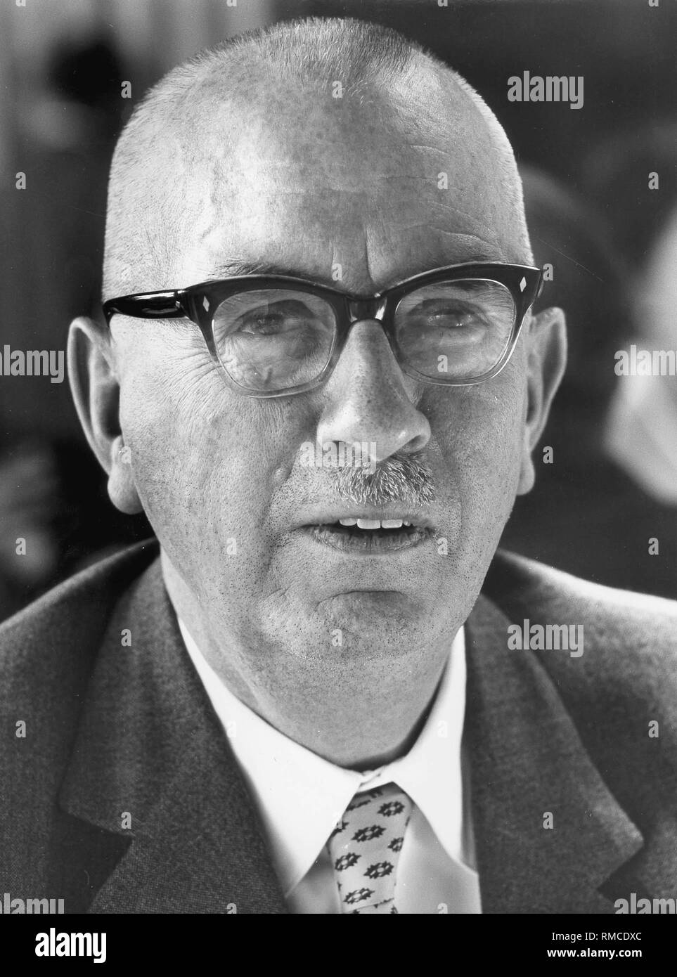 Karl Ziegler, German Nobel Laureate for Chemistry (1963). The picture ...