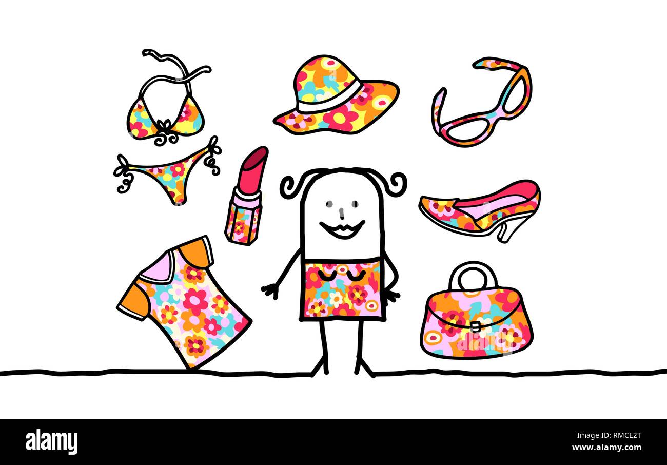 Cartoon character with patterned accessories Stock Vector Image & Art ...