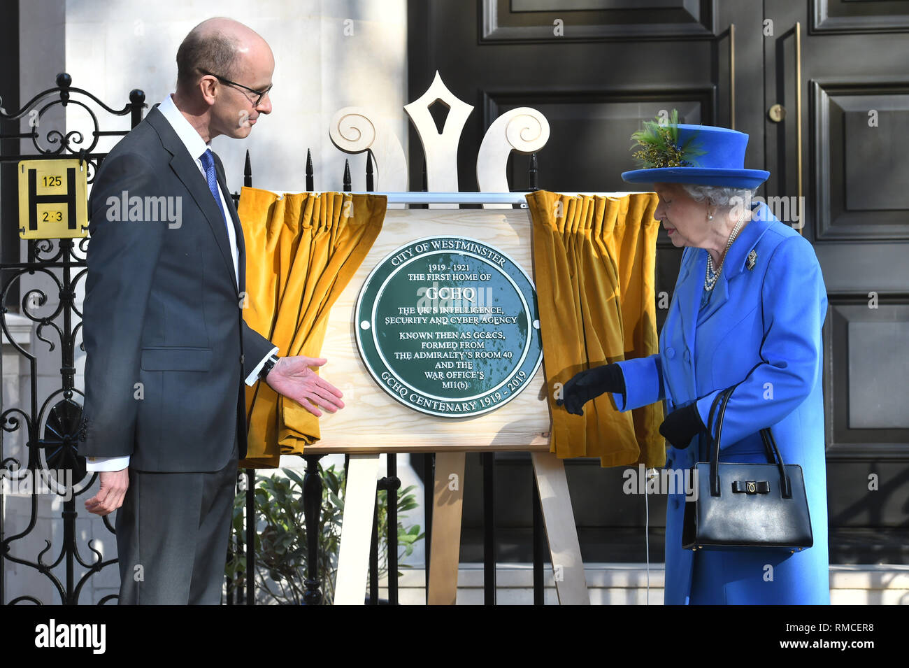Jeremy Fleming, Director GCHQ with Queen Elizabeth II after she ...