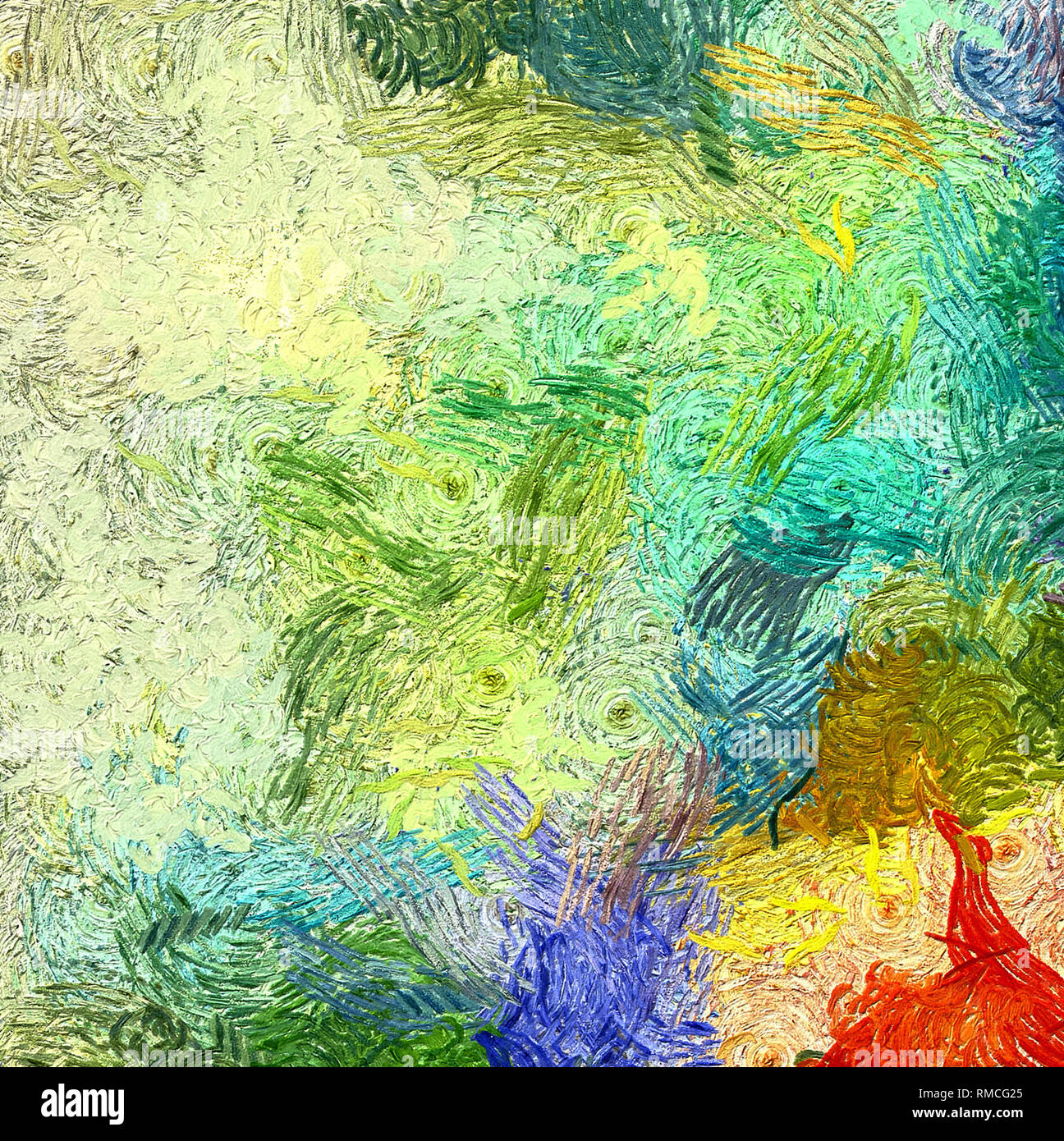 Wall poster print template. Abstract painting art. Hand drawn by dry ...