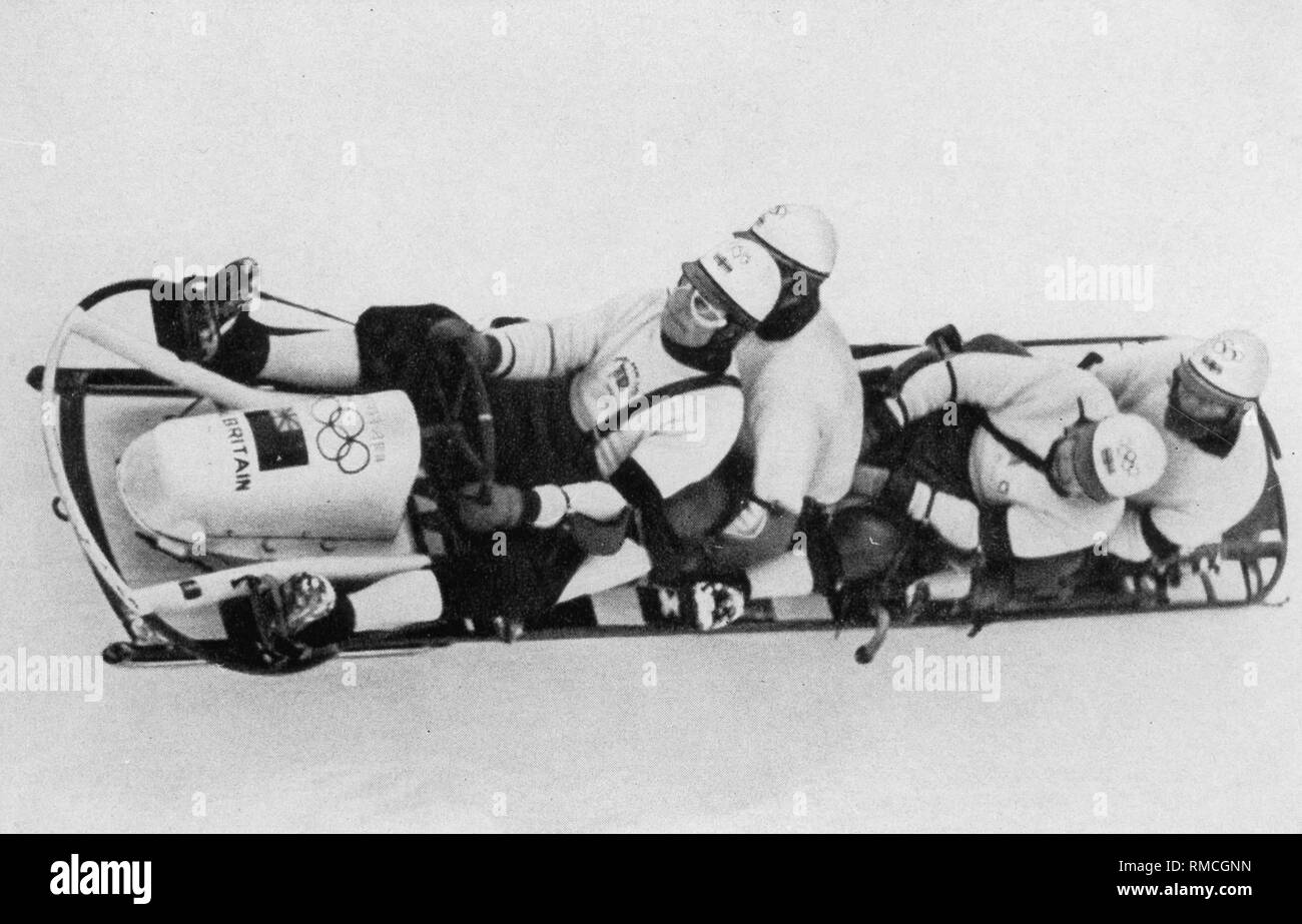 Bobsleigh at the IV Olympic Winter Games in Garmisch-Partenkirchen: the ...
