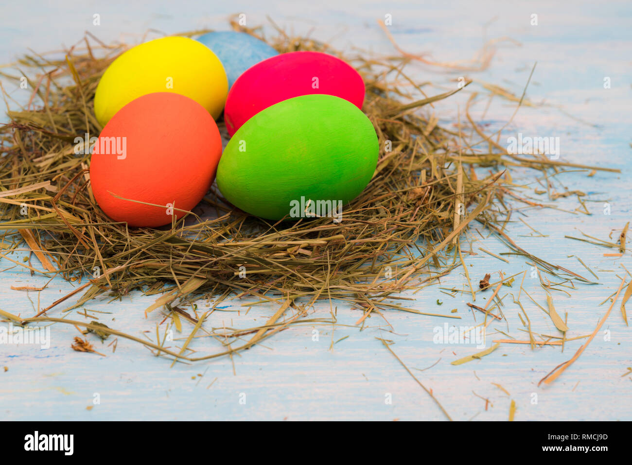 Multi-colored Easter eggs Stock Photo - Alamy