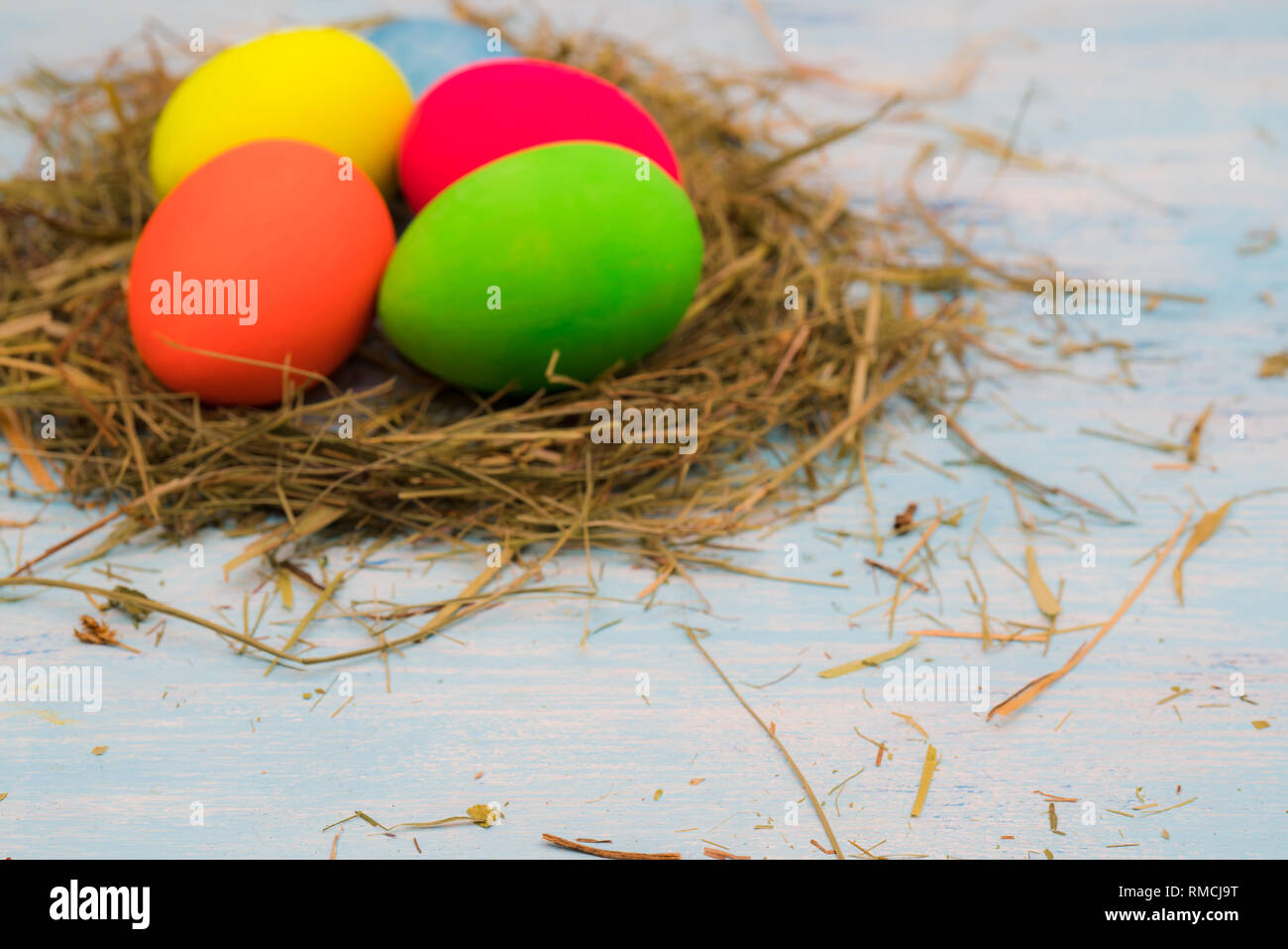 Multi-colored Easter eggs Stock Photo - Alamy