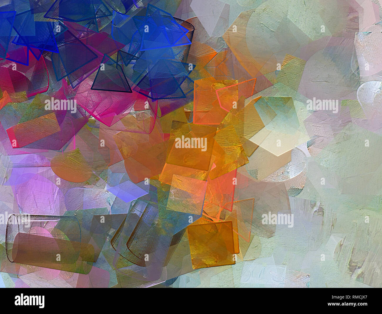 Digital art abstract pattern. Hand drawing modern style art print ...