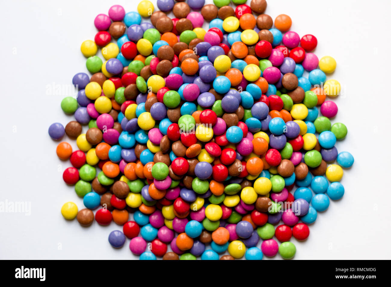 Coloured Smarties Candy Stock Photo - Alamy