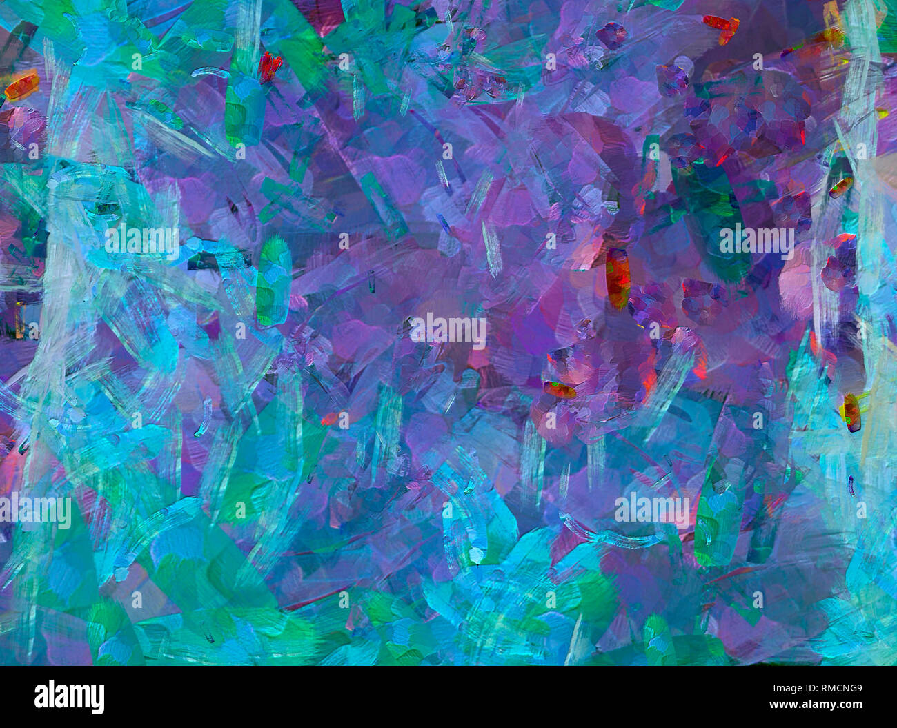 Abstract colorful stripes. Digital design painting impressionism ...