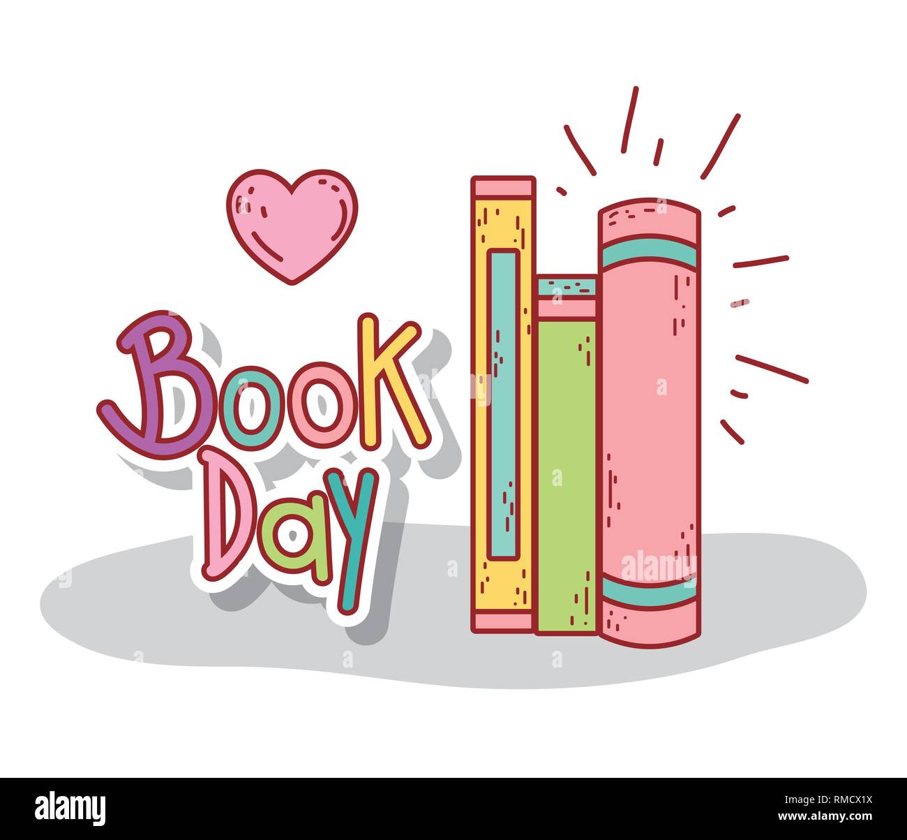 Books heart Stock Vector Images - Alamy