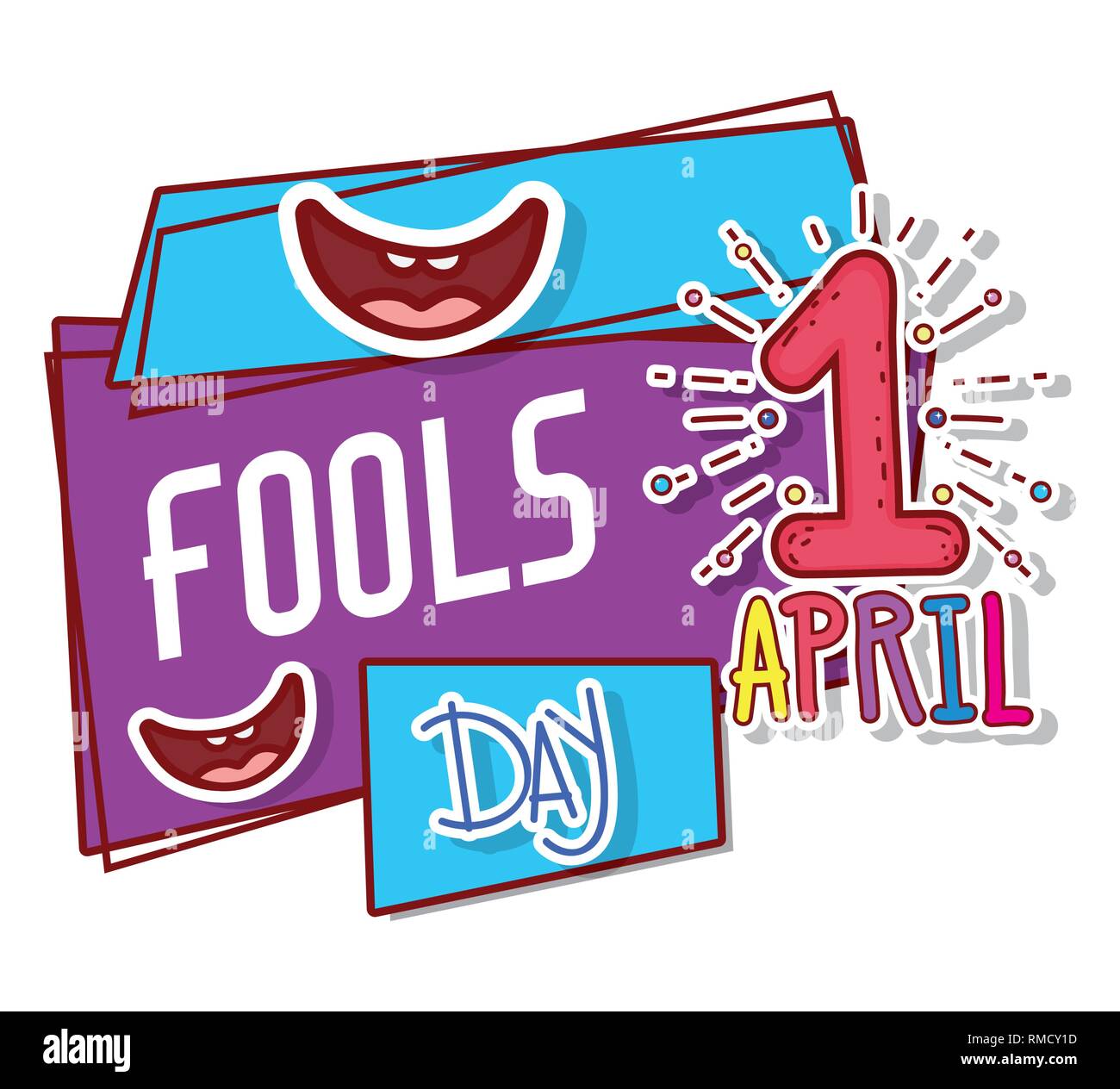 smiles with first april and fools day celebration Stock Vector Image ...