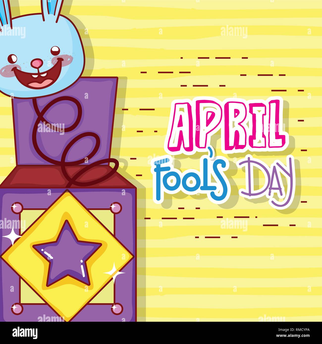 rabbit humor box to fools day celebration Stock Vector Image & Art - Alamy