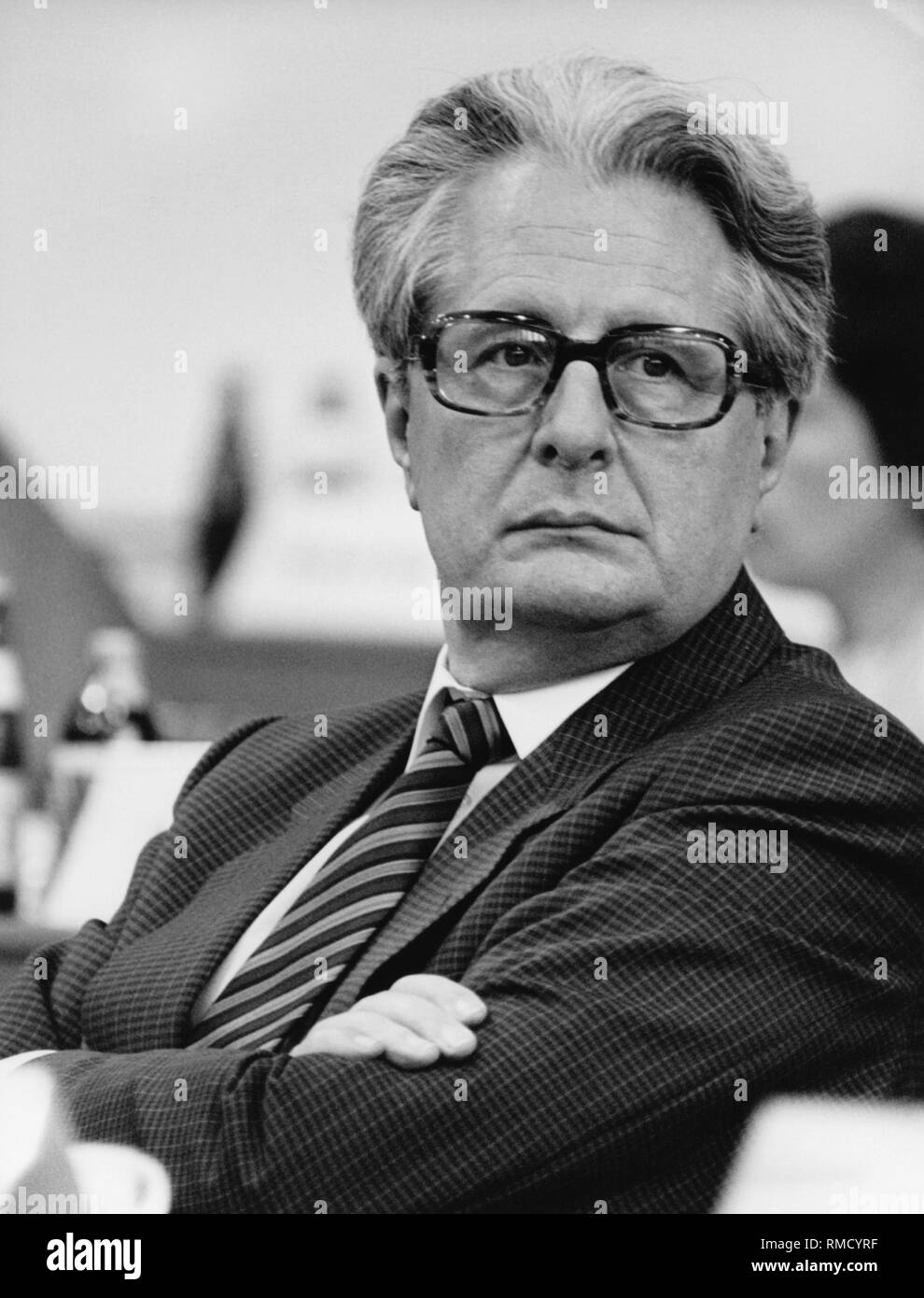 Portrait of the SPD politician Hans-Jochen Vogel Stock Photo - Alamy
