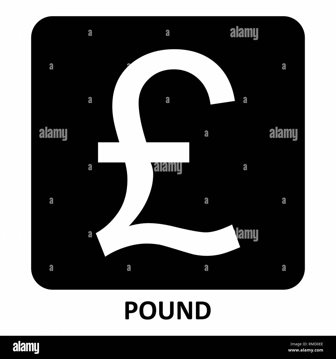 Illustration pound icon Black and White Stock Photos & Images - Alamy