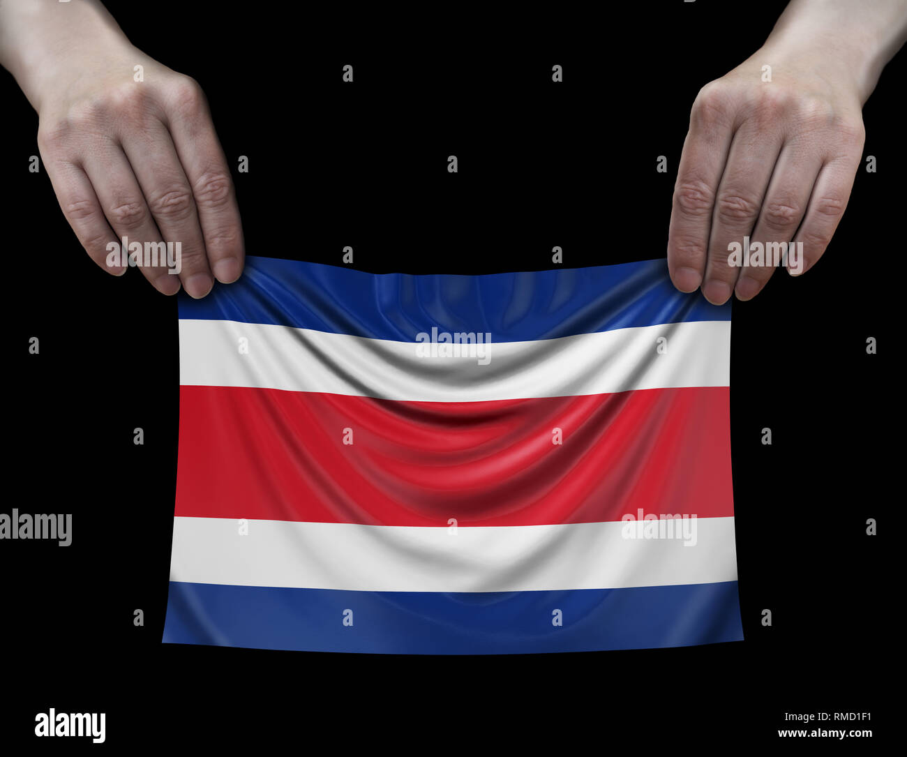 Flag in hands Stock Photo - Alamy