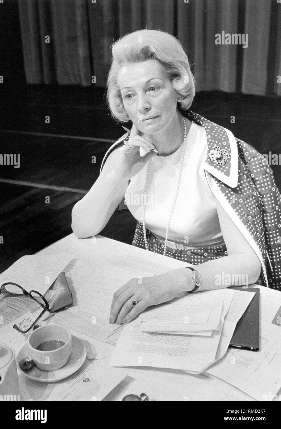 Annemarie Renger (b. 1919), SPD politician and President of the ...