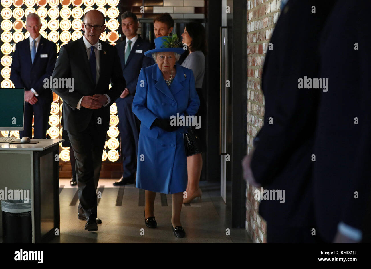 Queen Elizabeth II during a visit to Watergate House in London to mark ...