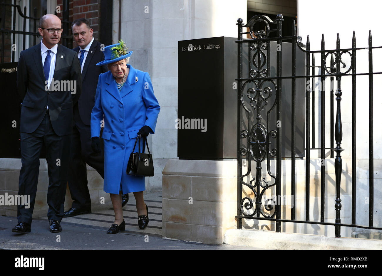Queen Elizabeth II during a visit to Watergate House in London to mark ...