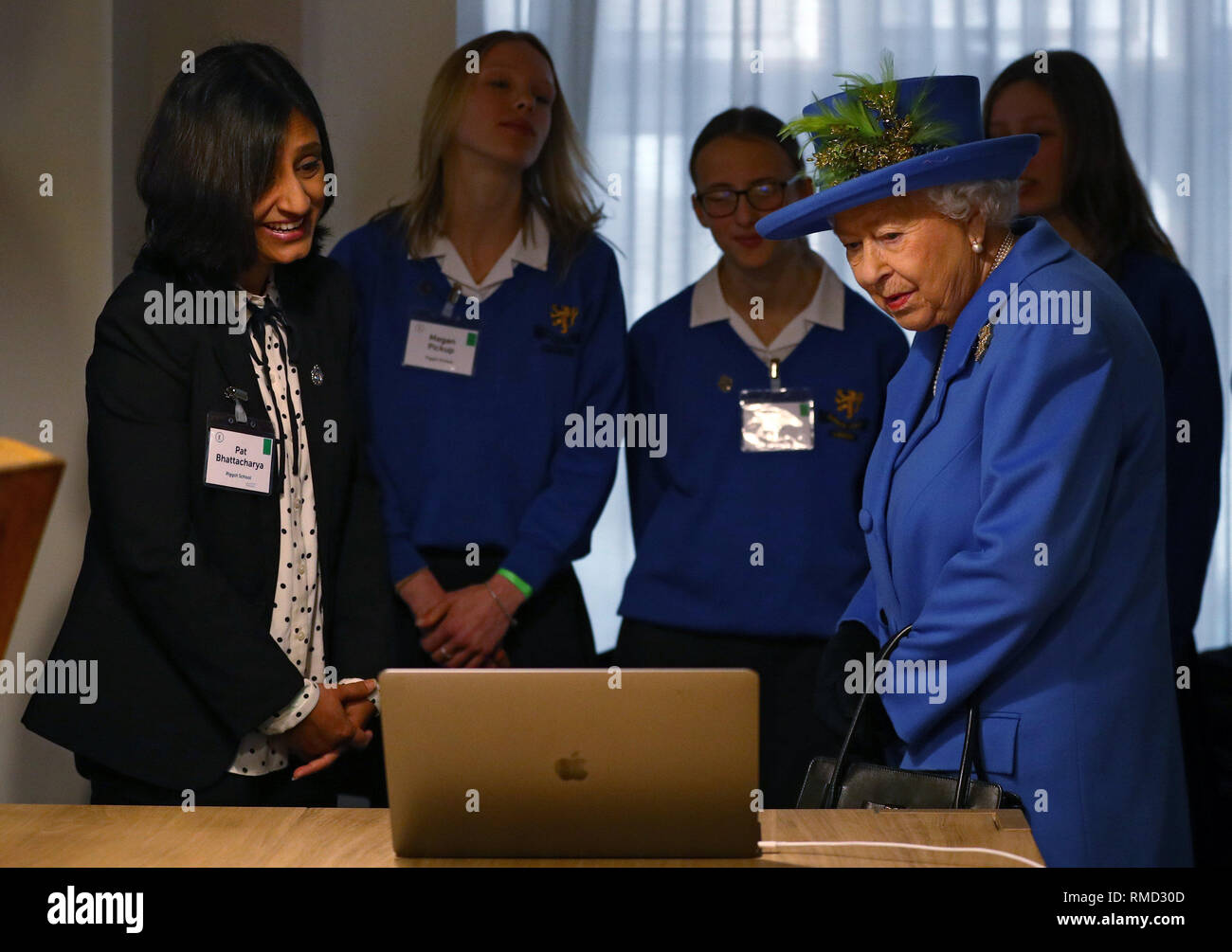 Queen Elizabeth II during a visit to Watergate House in London to mark ...