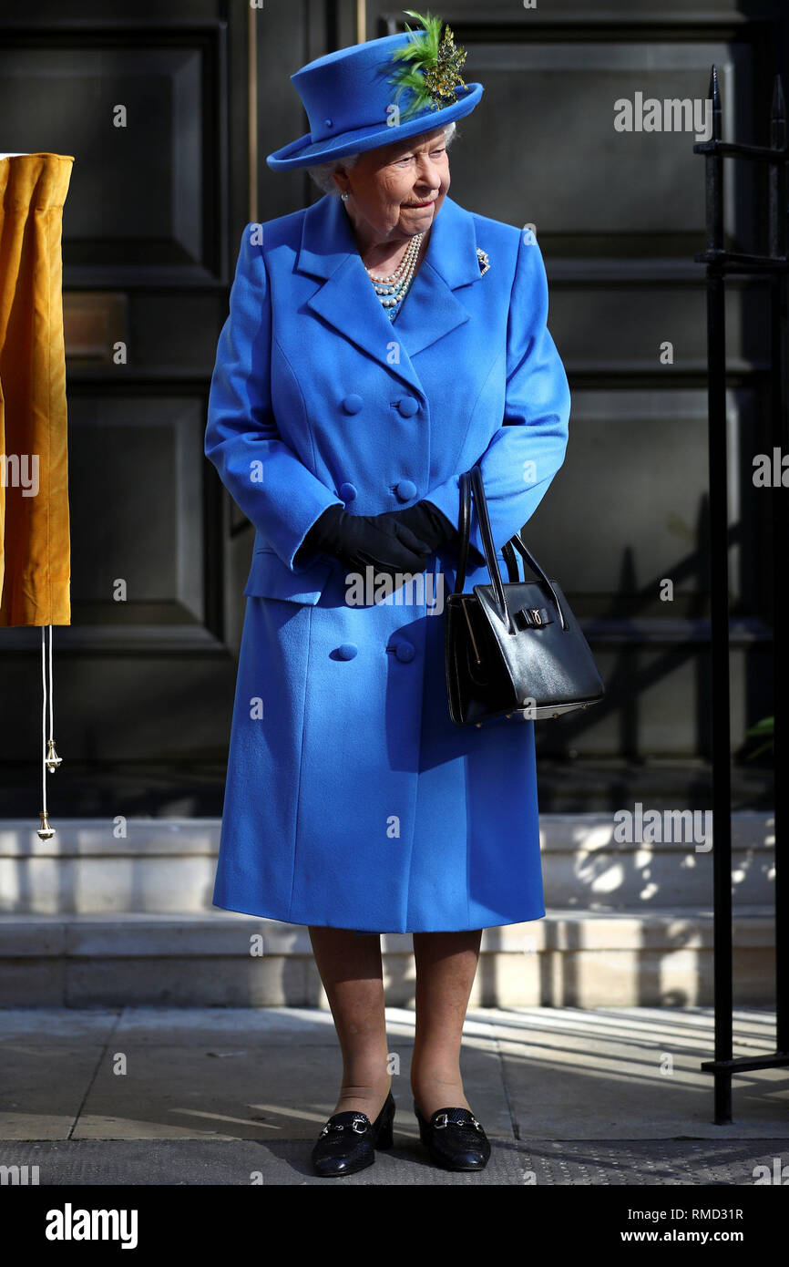 Queen Elizabeth II during a visit to Watergate House in London to mark ...