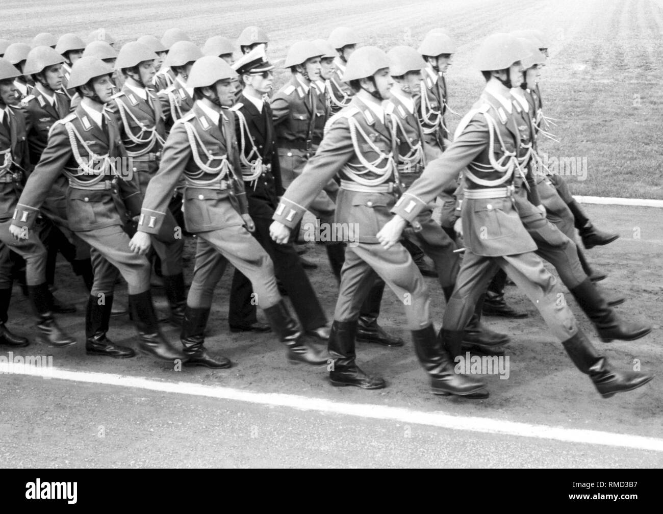 Military parade national peoples army Black and White Stock Photos ...