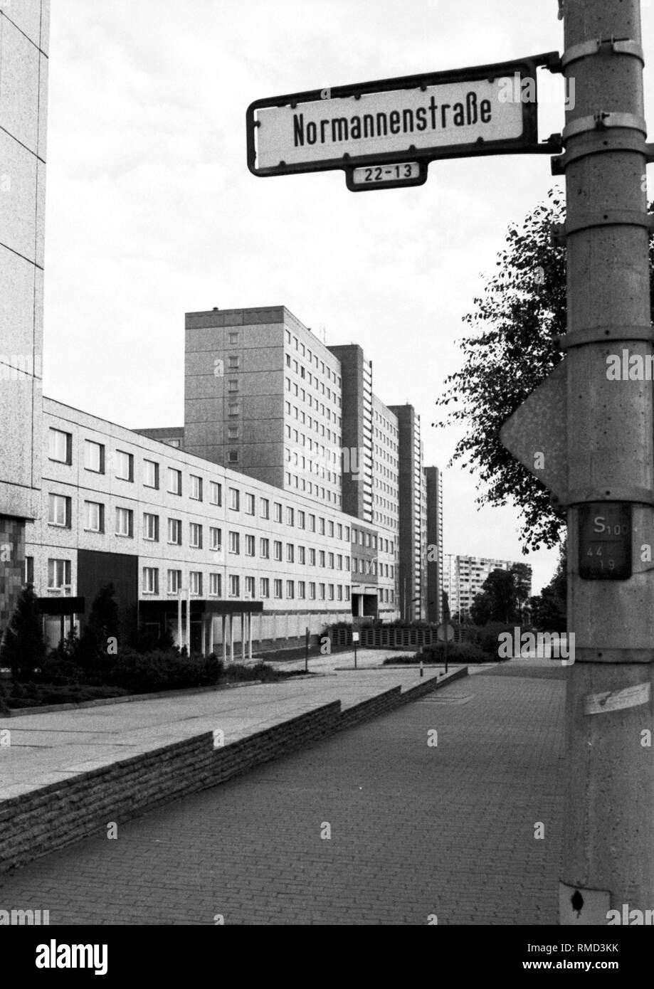 Exterior view of the extensive building complex of the Stasi ...