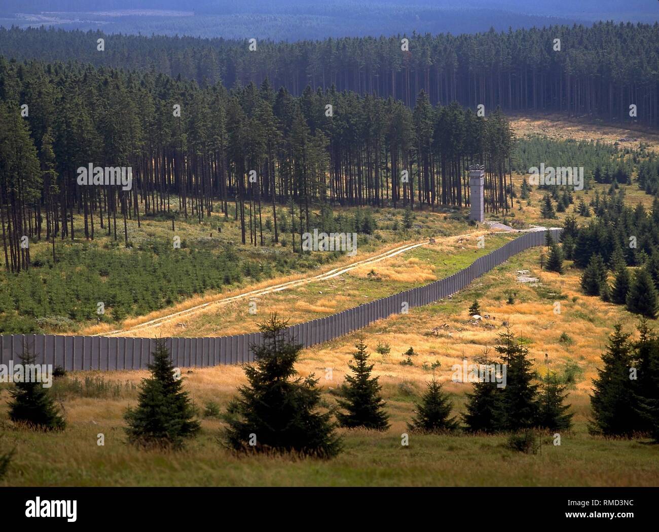 Border facilities at the inner German border at Wurmberg in the Harz ...