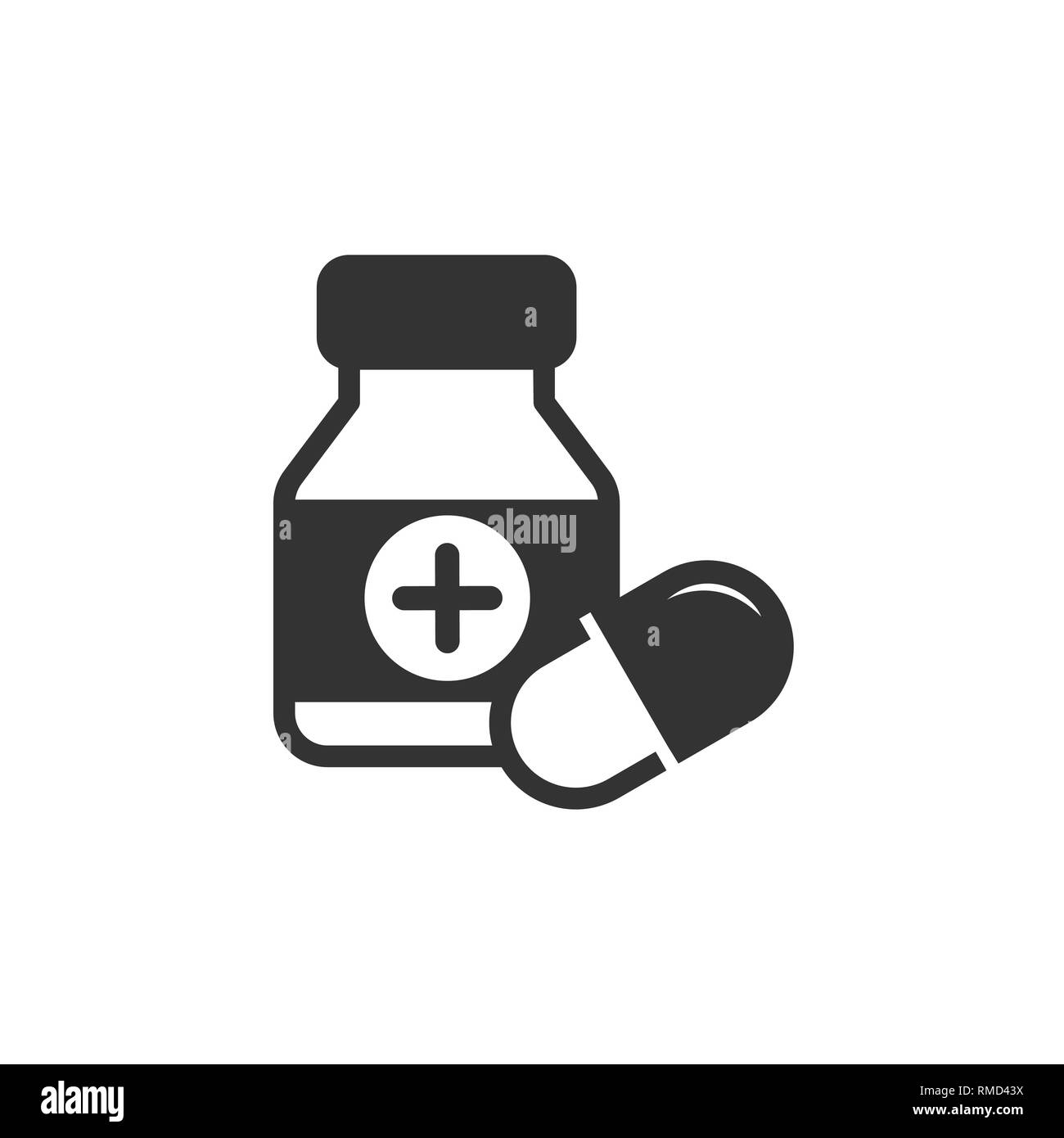 Capsule pill jar icon Cut Out Stock Images & Pictures - Alamy