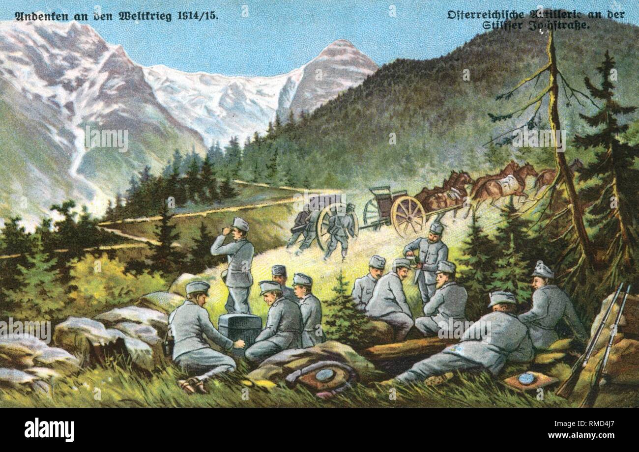 Soldiers of an artillery unit in the Alps Stock Photo - Alamy