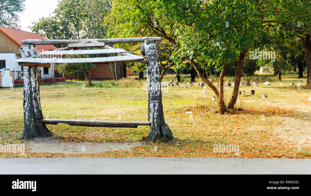Rural rustic bench hi-res stock photography and images - Alamy