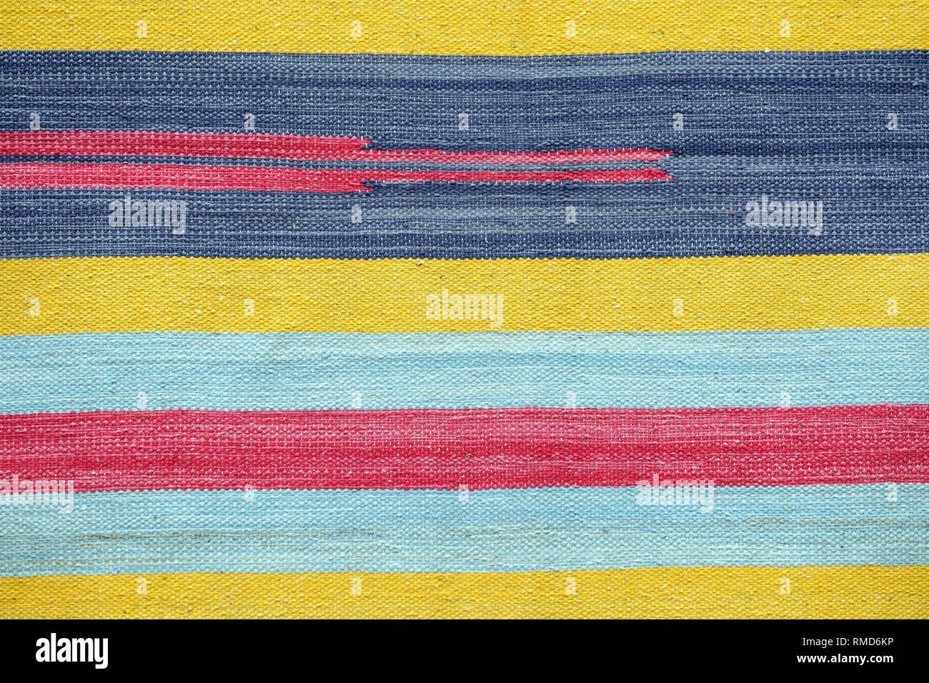 Cloth textured knitted colorful horizontal stripes as background front ...