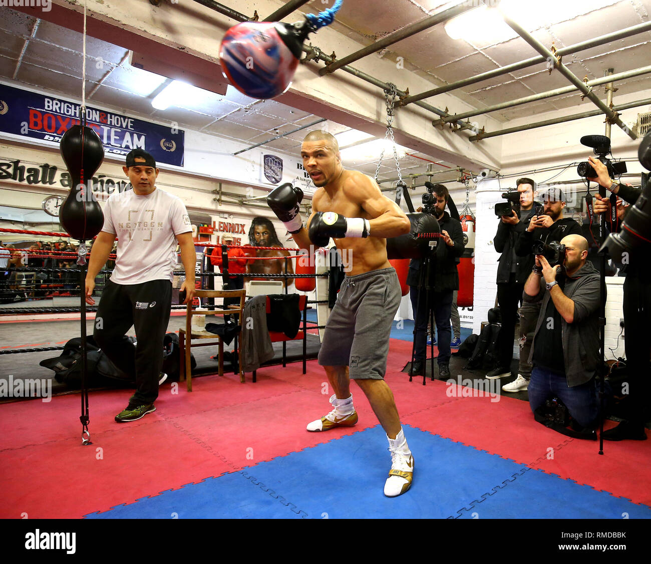 Chris Eubank Jr during the public workout at Brighton and Hove ABC ...