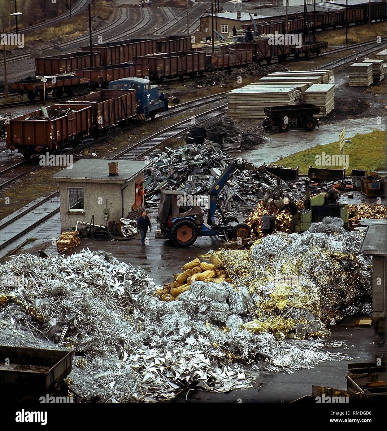View of a waste disposal station near Saalfeld Stock Photo - Alamy