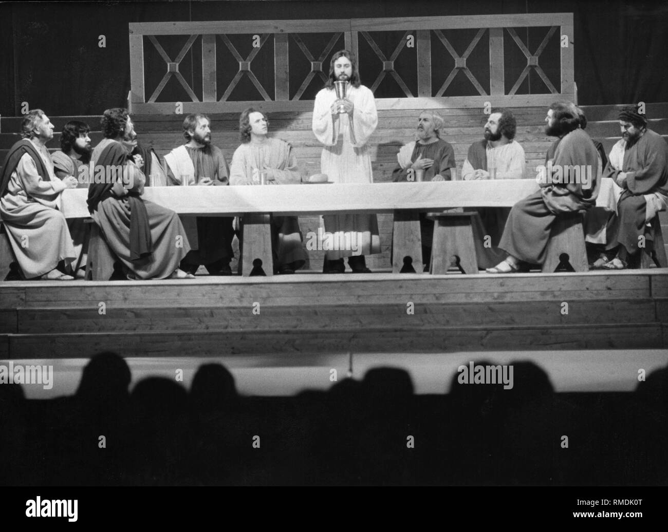 Last Supper scene from a performance of the Neumarkt Passion Play in ...