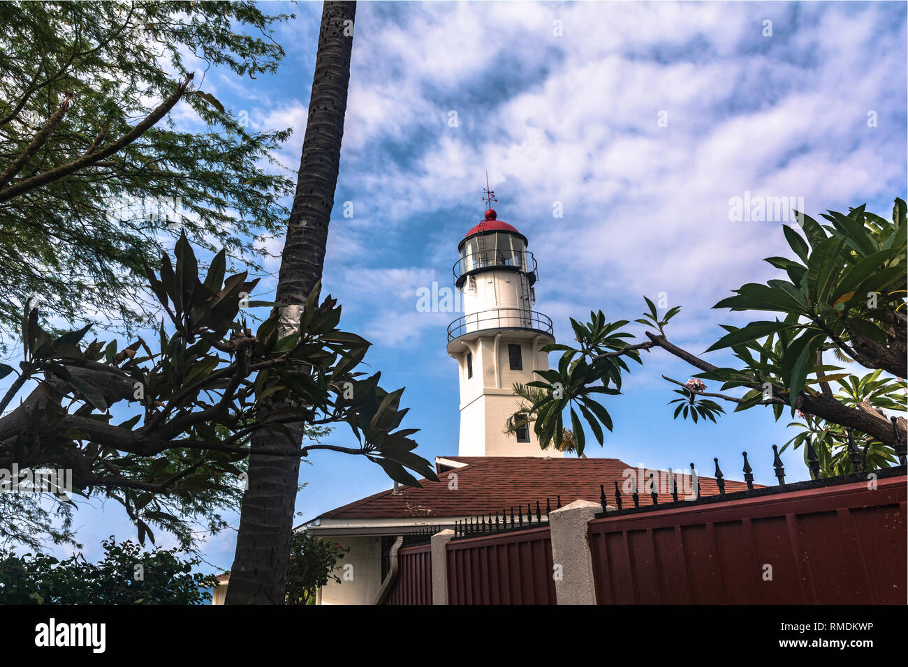 Diamond Head Lighthouse, Oahu, Hawaii Stock Photo - Alamy