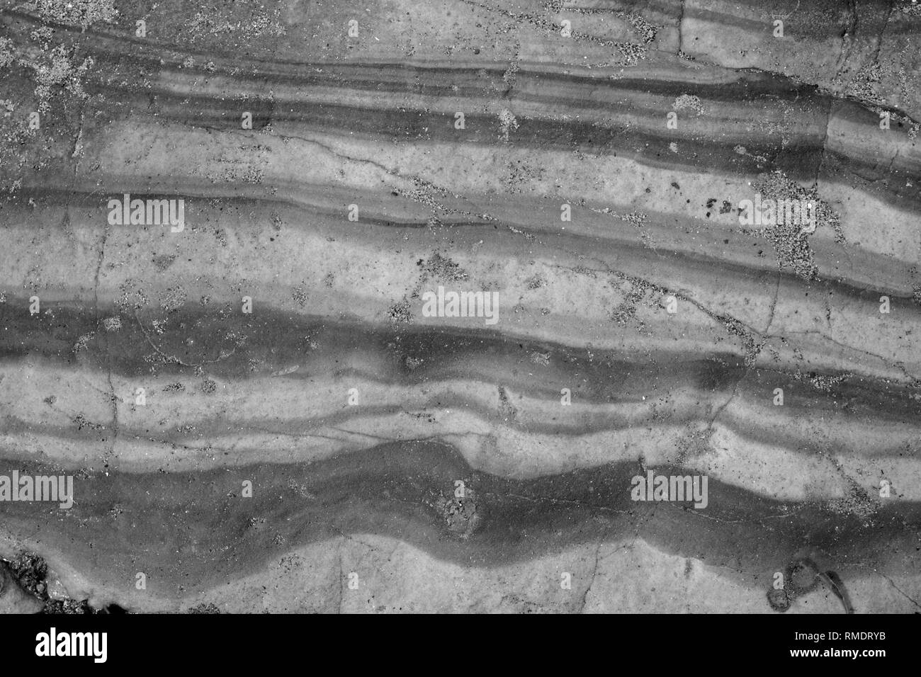 Banded sandstone Black and White Stock Photos & Images - Alamy