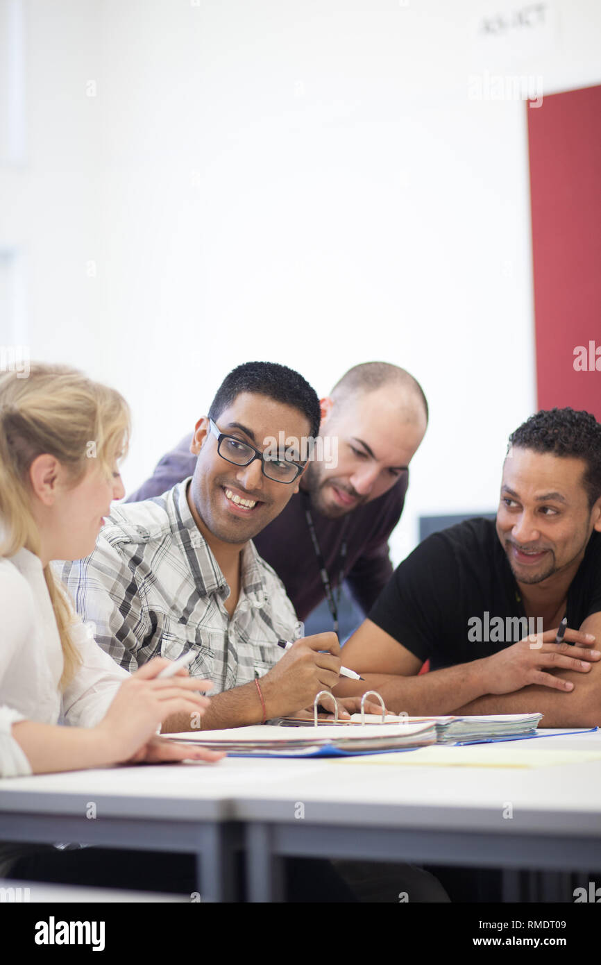 Adult student learners in a classroom during a PGCE class Stock Photo ...