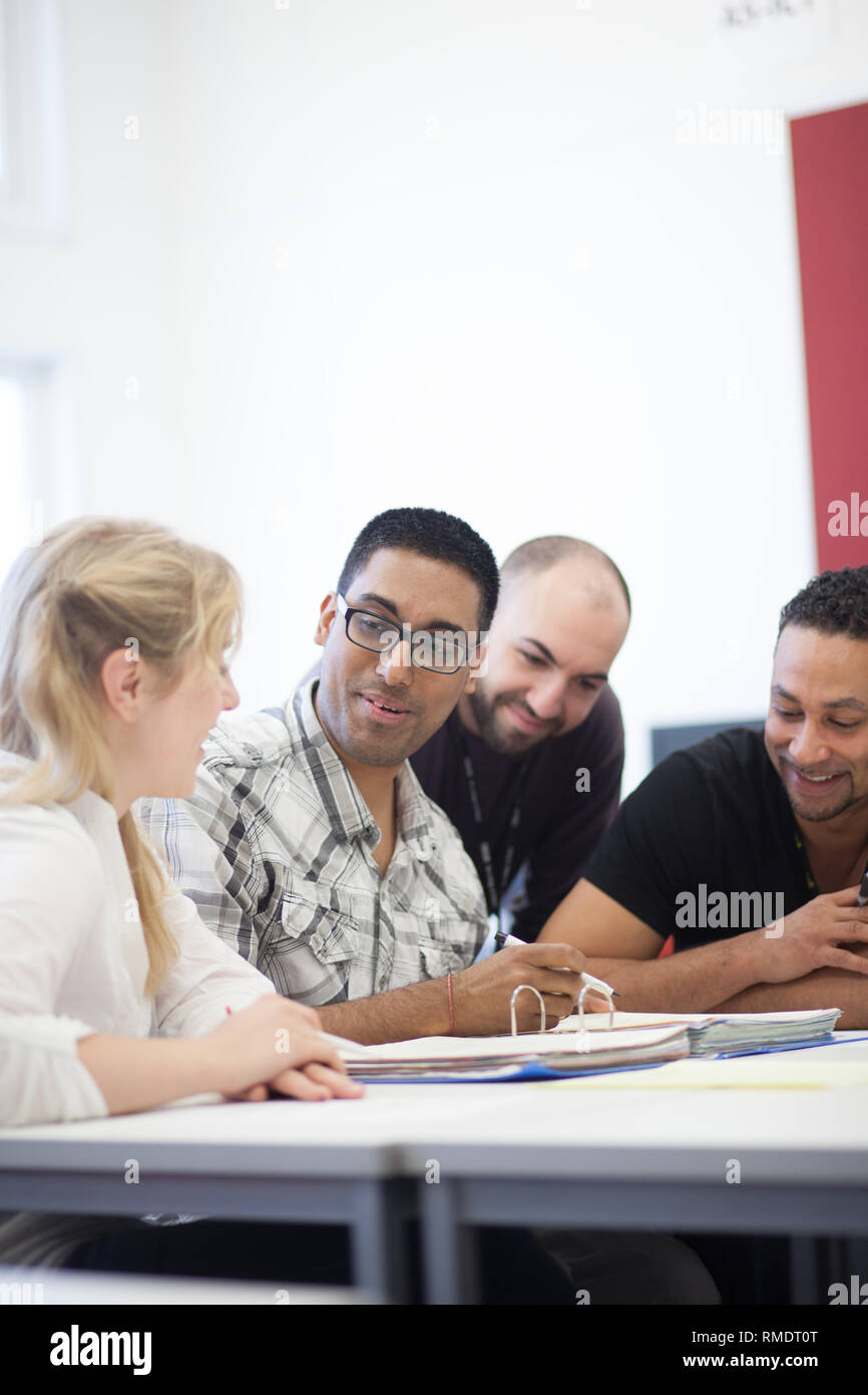 Adult student learners in a classroom during a PGCE class Stock Photo ...