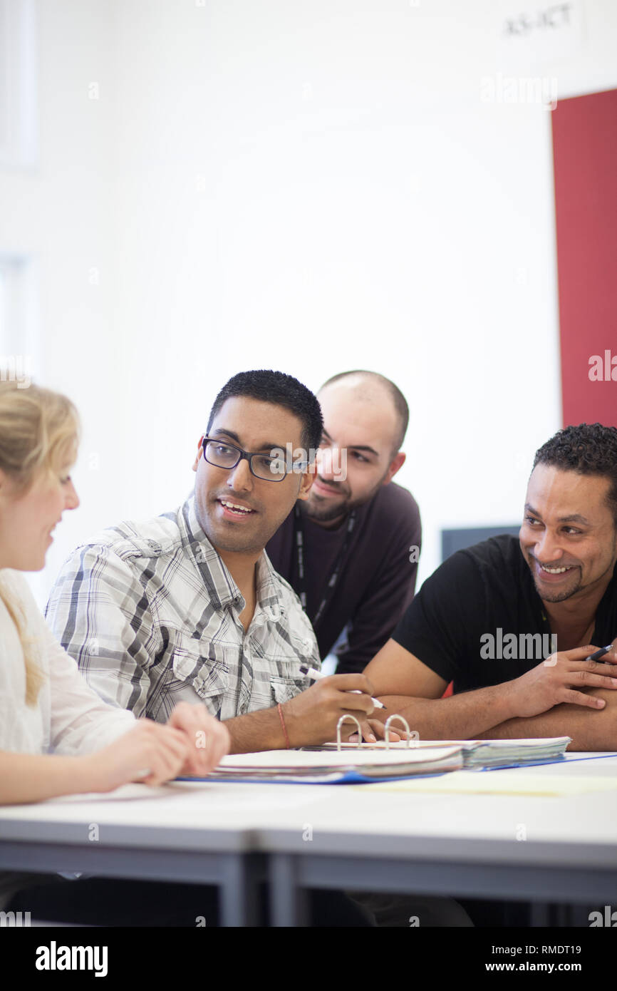 Adult student learners in a classroom during a PGCE class Stock Photo ...